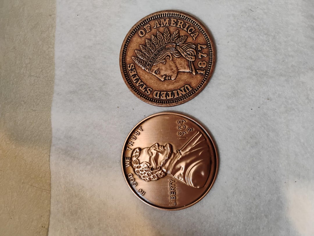 Coin Cup Coasters 1909 S 1877 Indian Head Cent Lot of 2 Coasters - Etsy