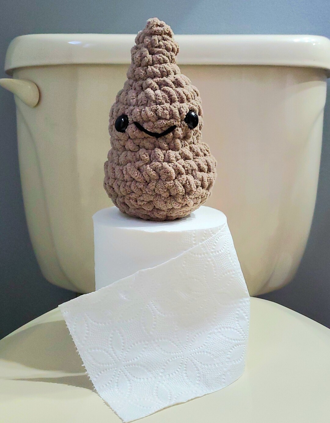 Crochet Poop Emoji Plushie I Amigurumi Kawaii Style for Home Decor and ...