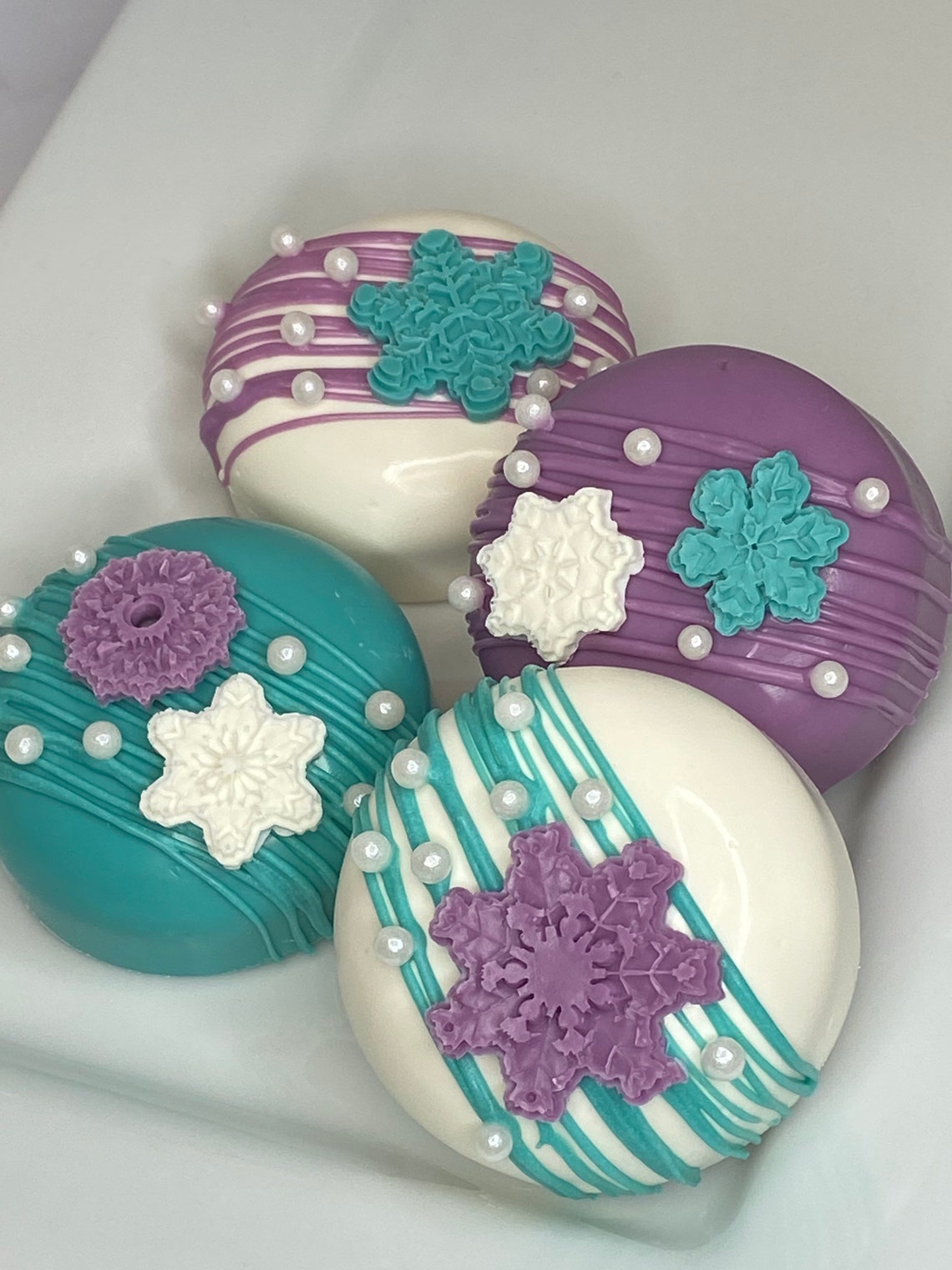Chocolate Covered Oreo Snowflake Winter Princess Teal Purple - Etsy