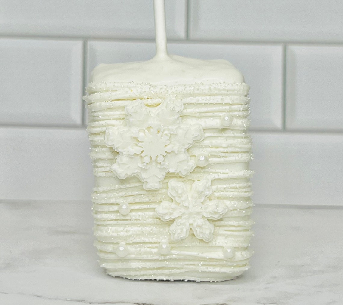 Snowflake Rice Krispy Treats: Winter White Party Favors (1 Dozen) - Etsy