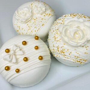 Chocolate Covered Oreo With White Silver or Gold and Bow or - Etsy