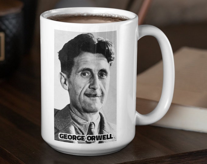 Book Themed Coffee Mug Make Orwell Fiction Again Funny George Orwell ...
