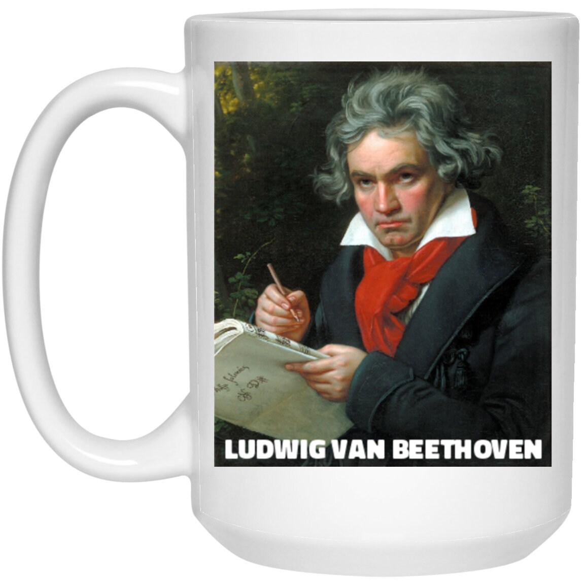 Beethoven Coffee Mug, Classic Music Composer Ludwig Van Beethoven ...