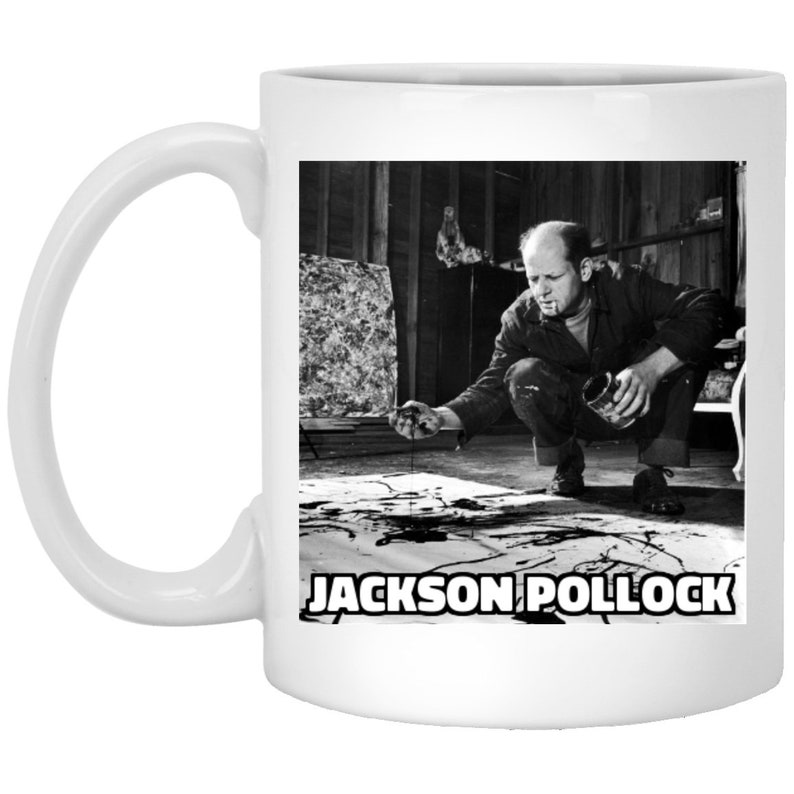 Jackson Pollock Inspired Art Coffee Cup, Abstract Expressionism Gift ...