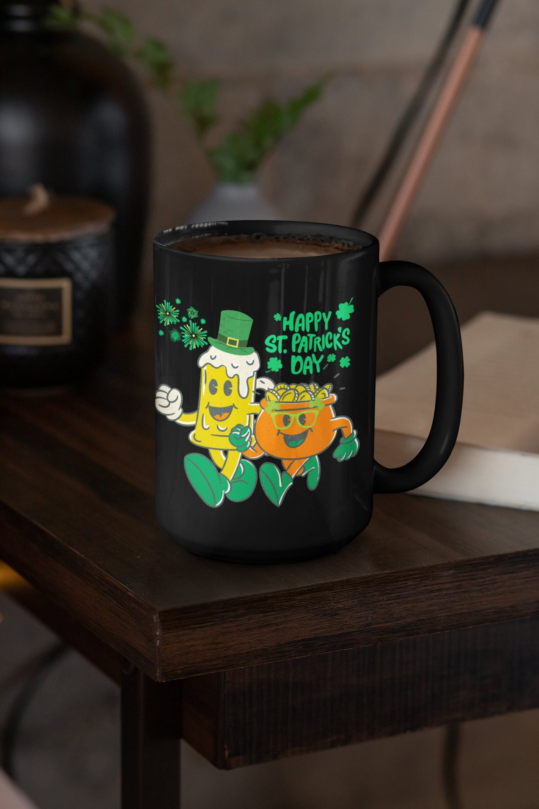 Funny St Patricks Day Coffee Mug, Cute Irish Leprechaun Pot of Gold ...