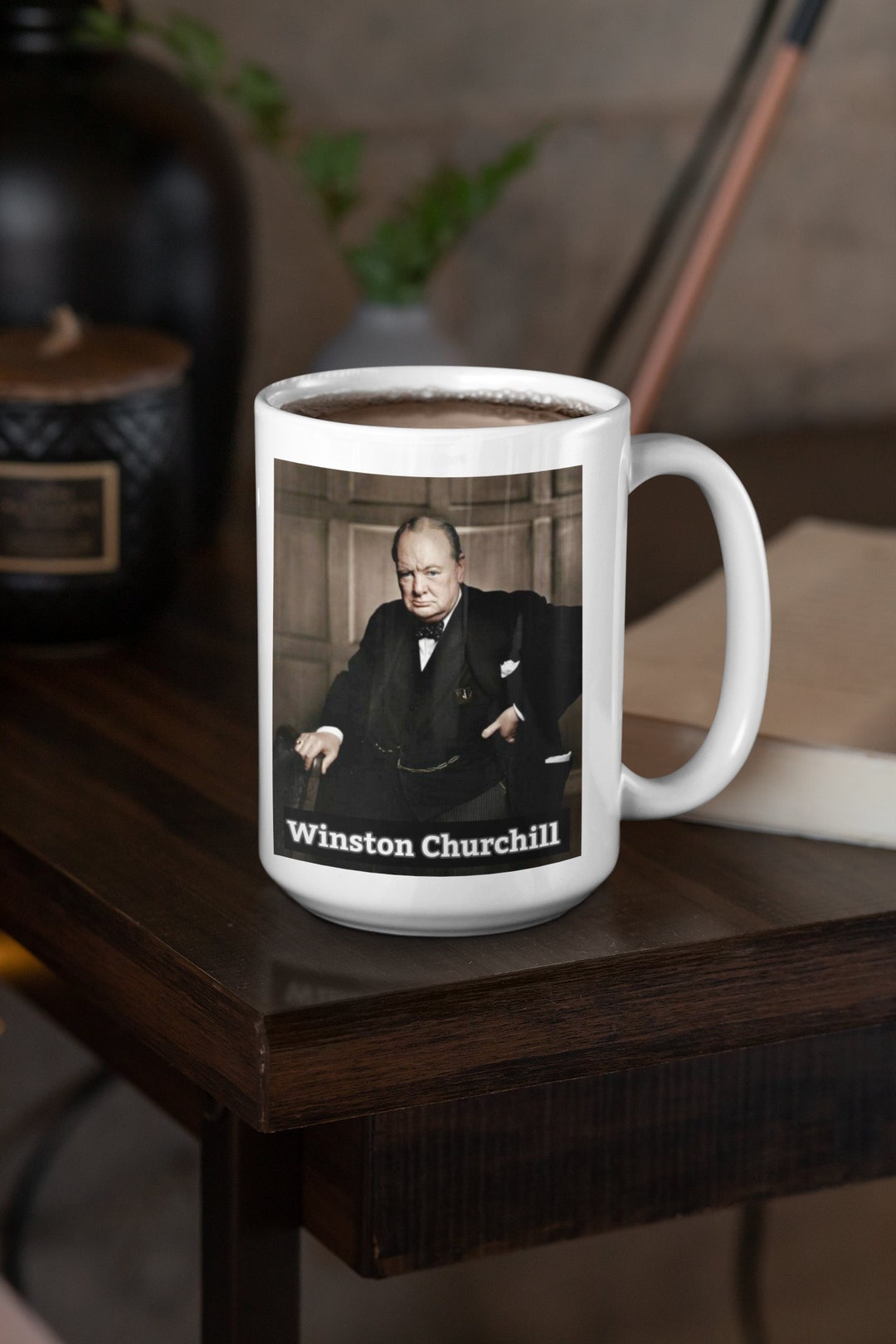 Winston Churchill Coffee Mug, Winston Churchill English Statesman WW2 ...