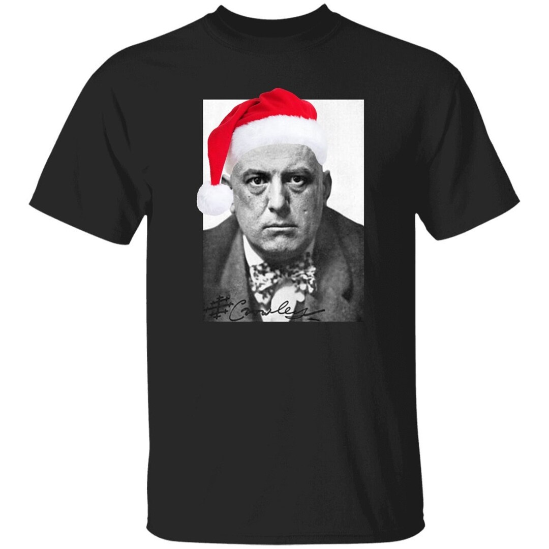 Aleister Crowley Satanic Christmas T-shirt, Happy Holidays Occult Magic ...