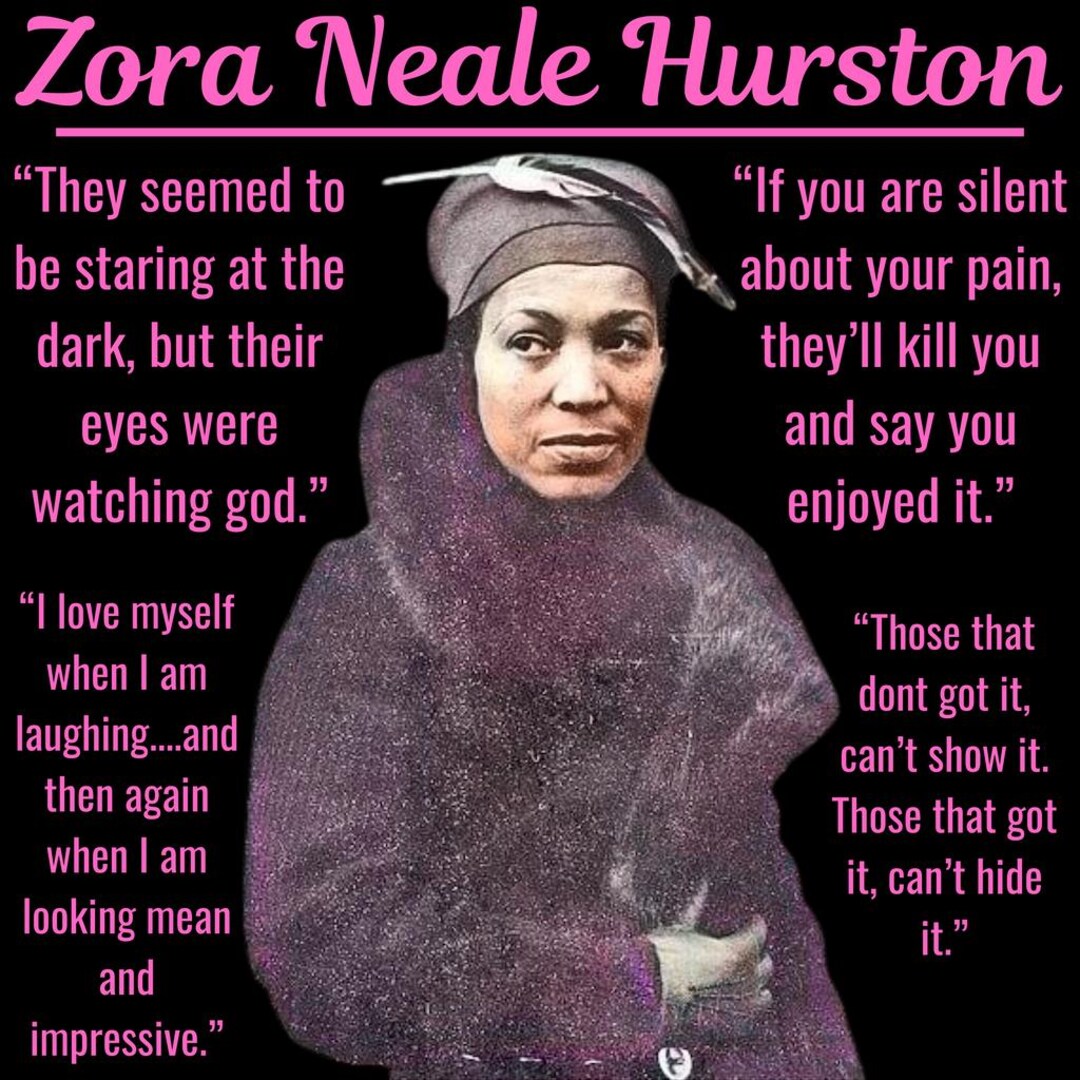 Zora Neale Hurston Quotation T-shirt, Female Empowerment Black Writer ...