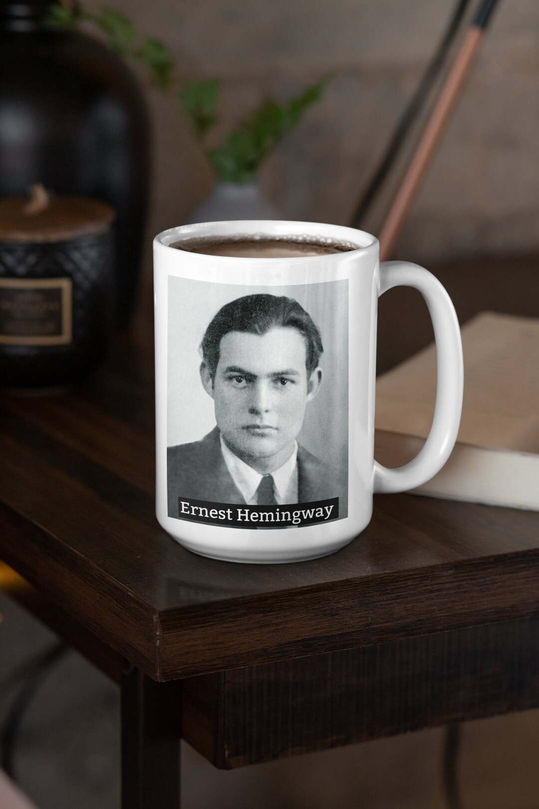 Vintage Ernest Hemingway Coffee Mug: Literary Gift for Book Lovers ...