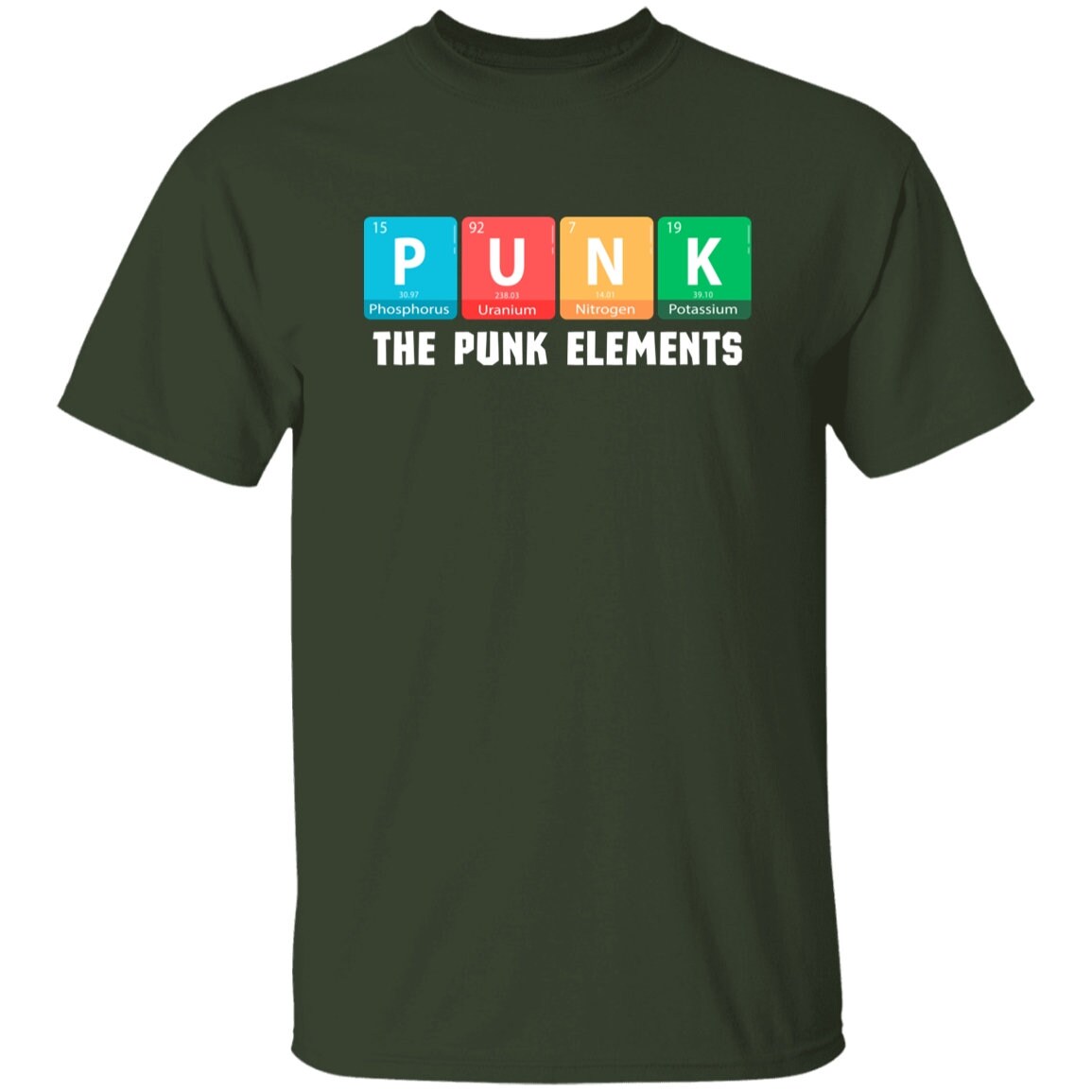 Punk Rock Periodic Table T-shirt, Punk Rock Shirts, Punk Shirts, Funny ...