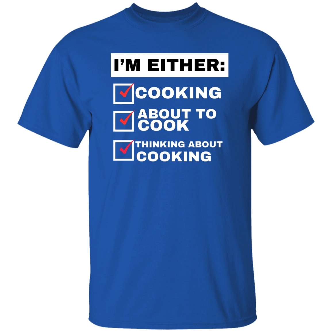 Funny Cooking Tshirt, Funny Chef Shirt, Foodie T-shirts, I'm Either ...