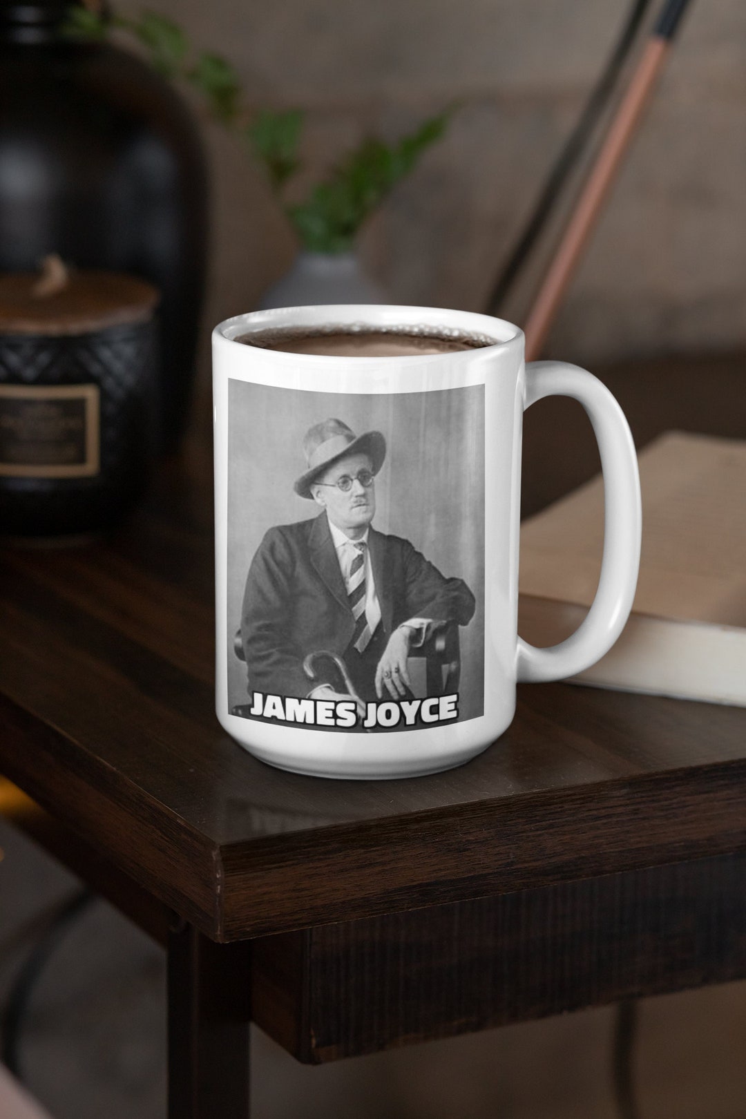 James Joyce Ceramic Mug, James Joyce Great Irish Writer Mug, Famous ...
