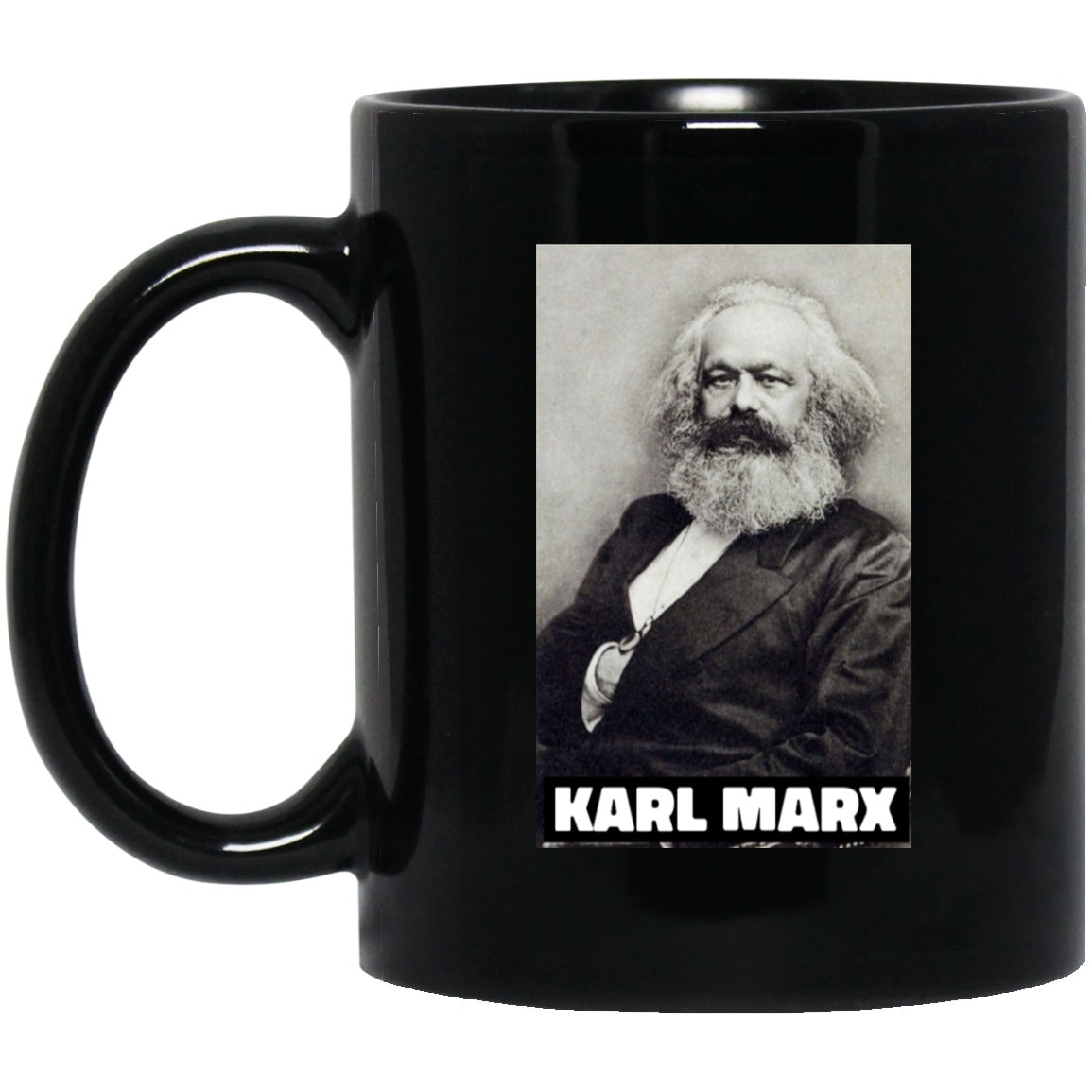 Karl Marx Communist Philosopher Writer Black White Coffee Mug 11oz 15oz ...