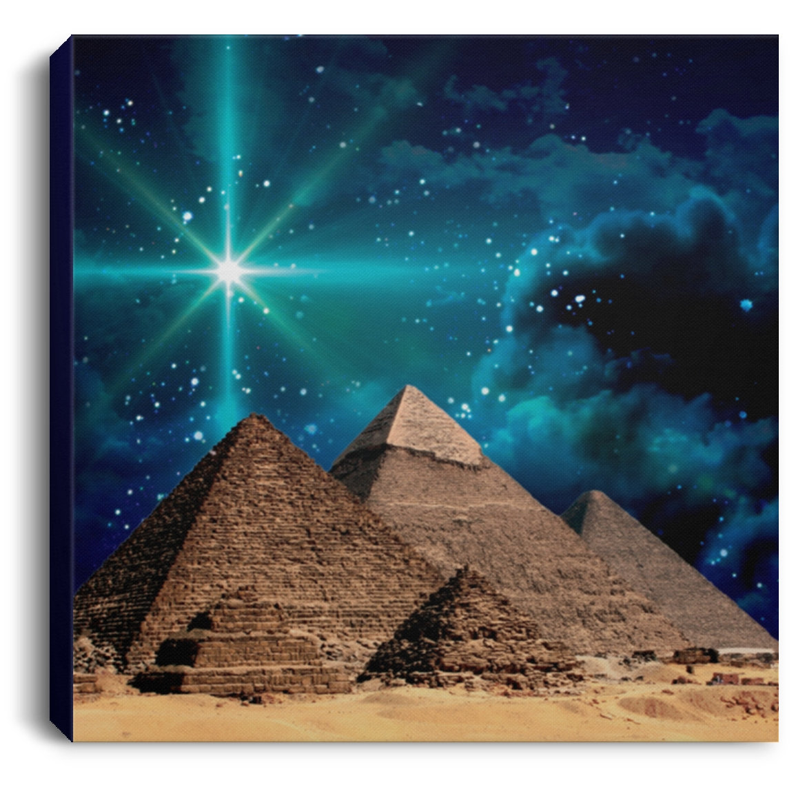 The Star of the Magi, Egypt Collage Art, Egyptian Pyramids Surreal ...