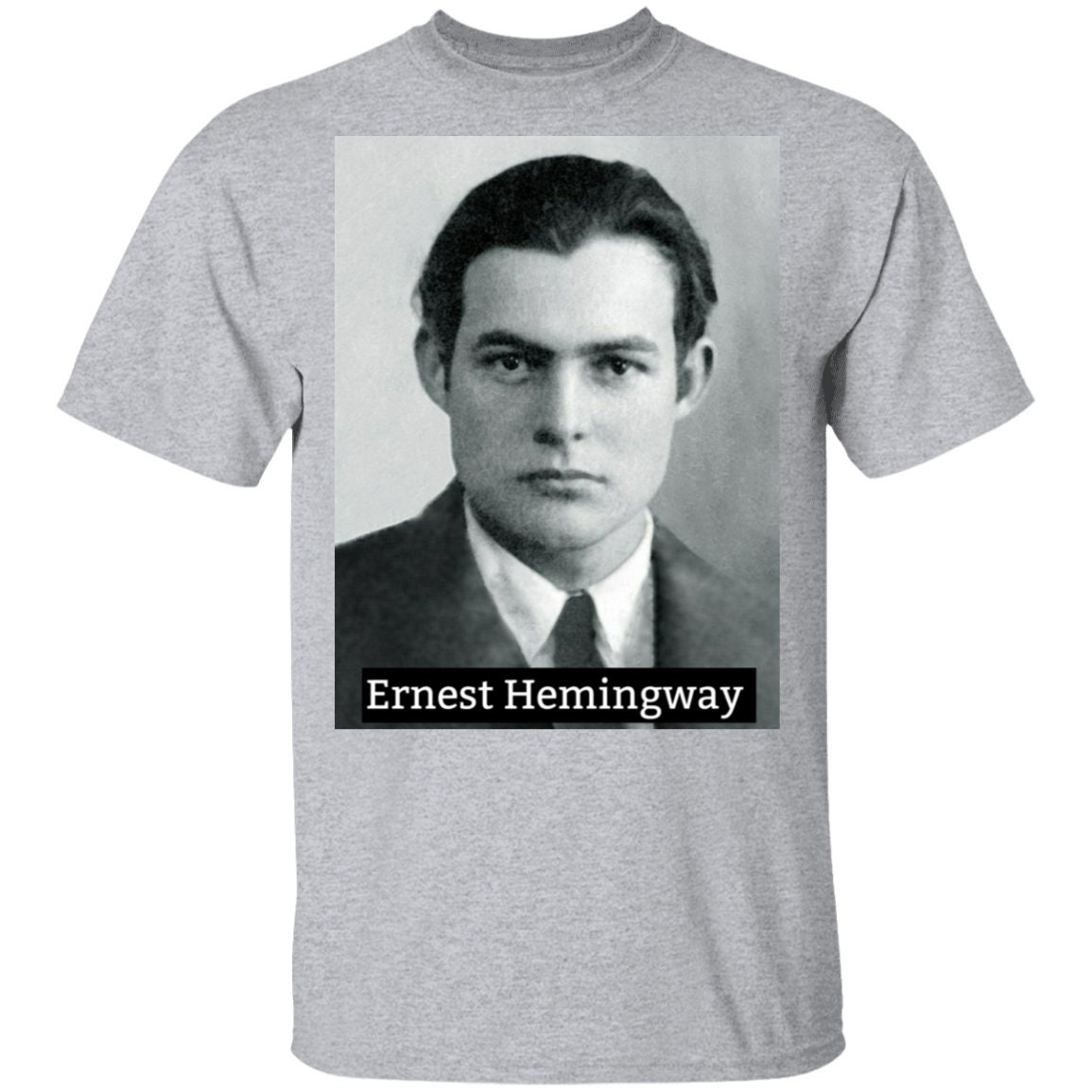 Young Ernest Hemingway T-shirt, Hemingway T-shirt, Hemingway Fan Shirt ...