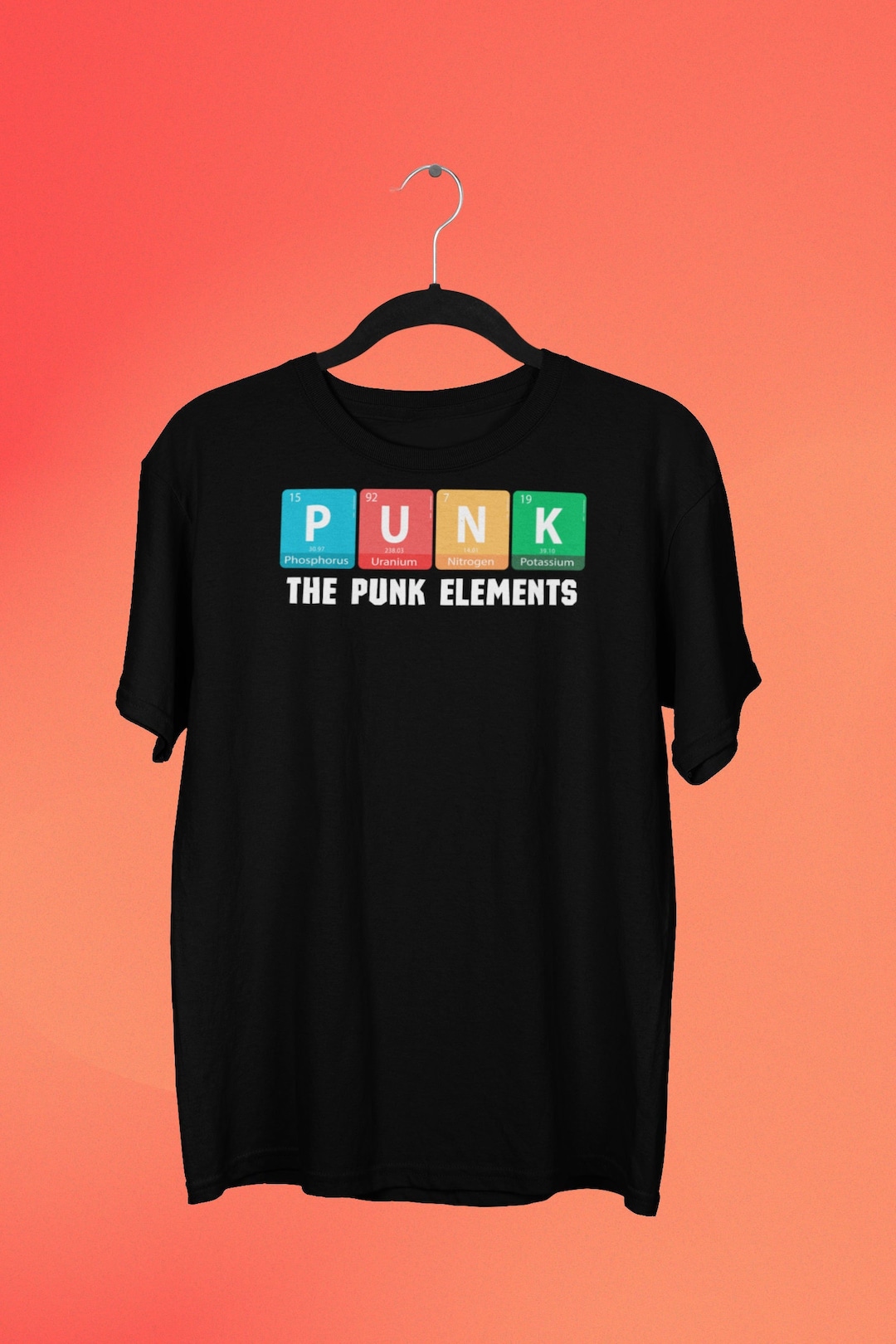 Punk Rock Periodic Table T-shirt, Punk Rock Shirts, Punk Shirts, Funny ...
