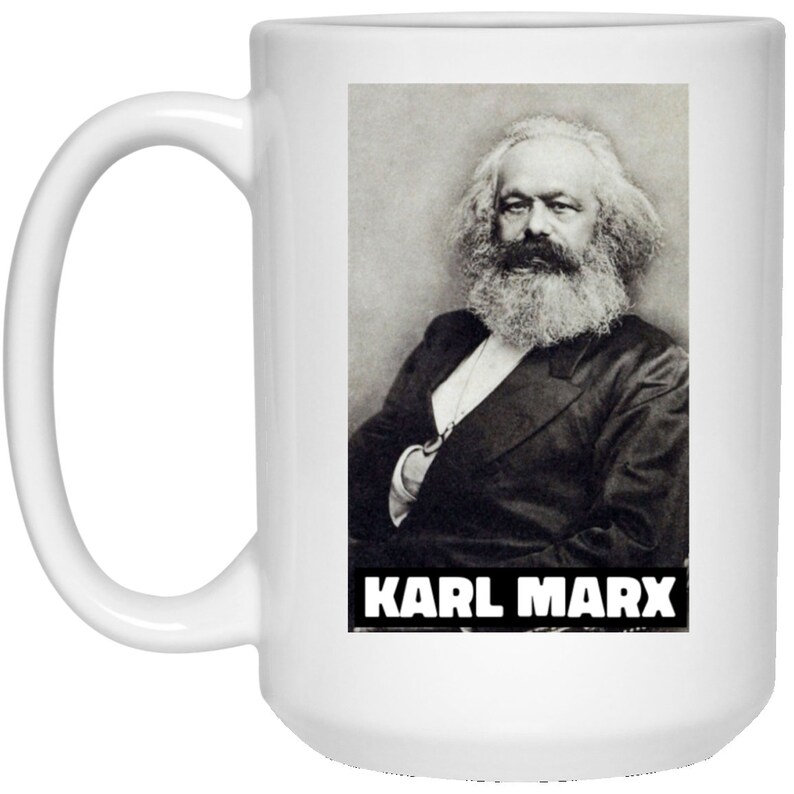Karl Marx Communist Philosopher Writer Black White Coffee Mug 11oz 15oz ...