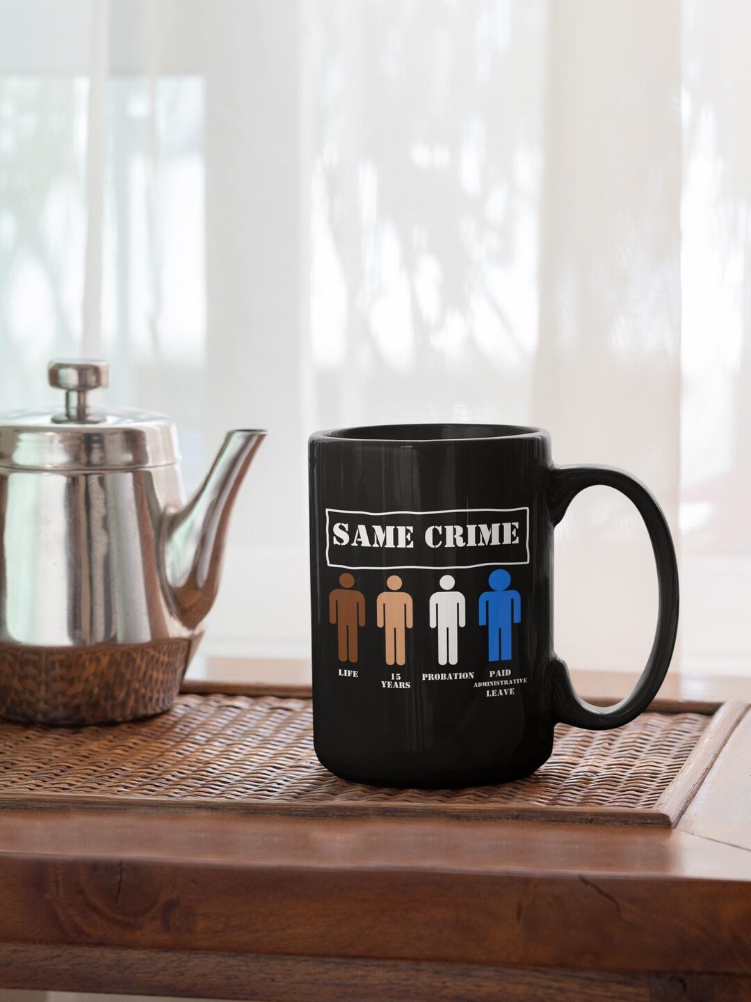 Same Crime Different Time Ceramic Coffee Mug, Social Justice Protest ...