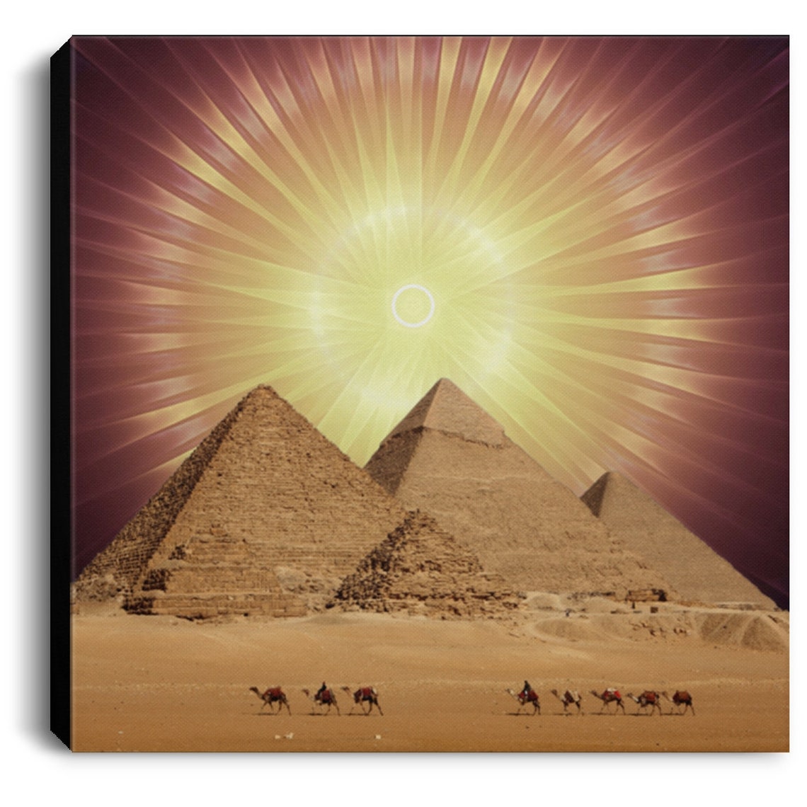 Egyptian Pyramids Surreal Collage Wall Art Print Egypt Canvas - Etsy