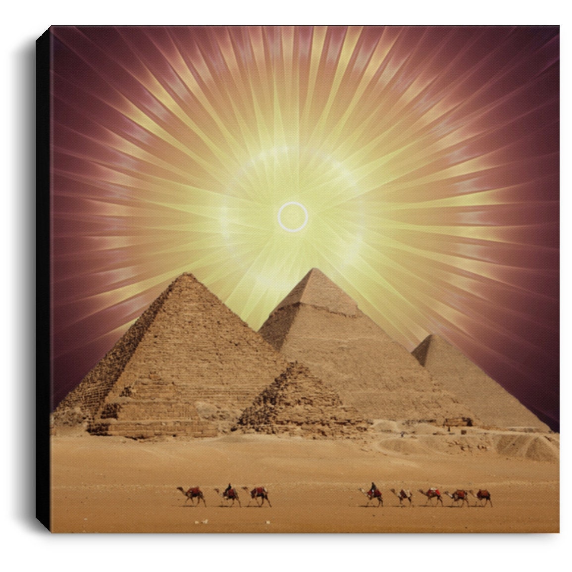 Egyptian Pyramids Surreal Collage Wall Art Print Egypt Canvas - Etsy