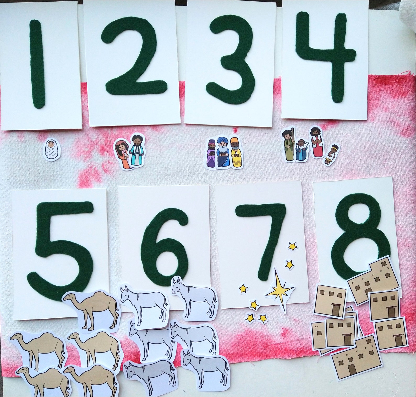 Nativity Counting Objects, Printable Montessori-inspired Material ...