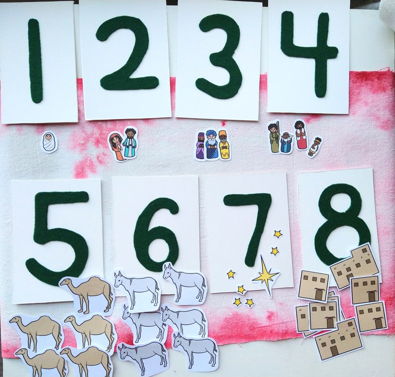 Nativity Counting Objects, Printable Montessori-inspired Material ...