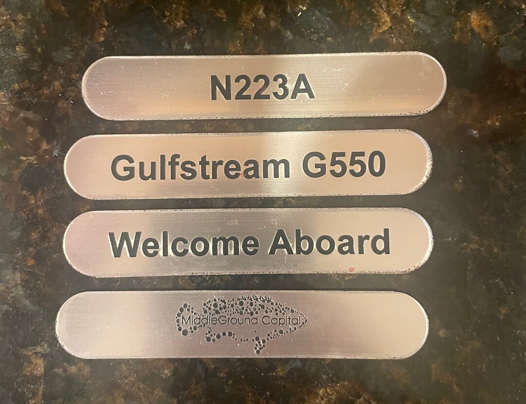Gulfstream Entry Door Crew Placards - Etsy