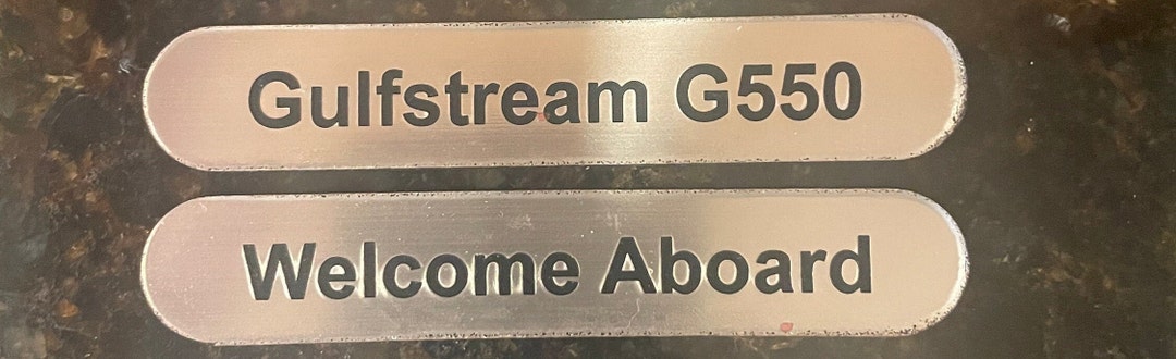 Gulfstream Entry Door Crew Placards - Etsy