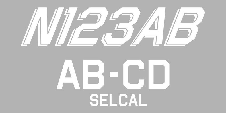 AIRCRAFT and SELCAL ID Placard - Etsy