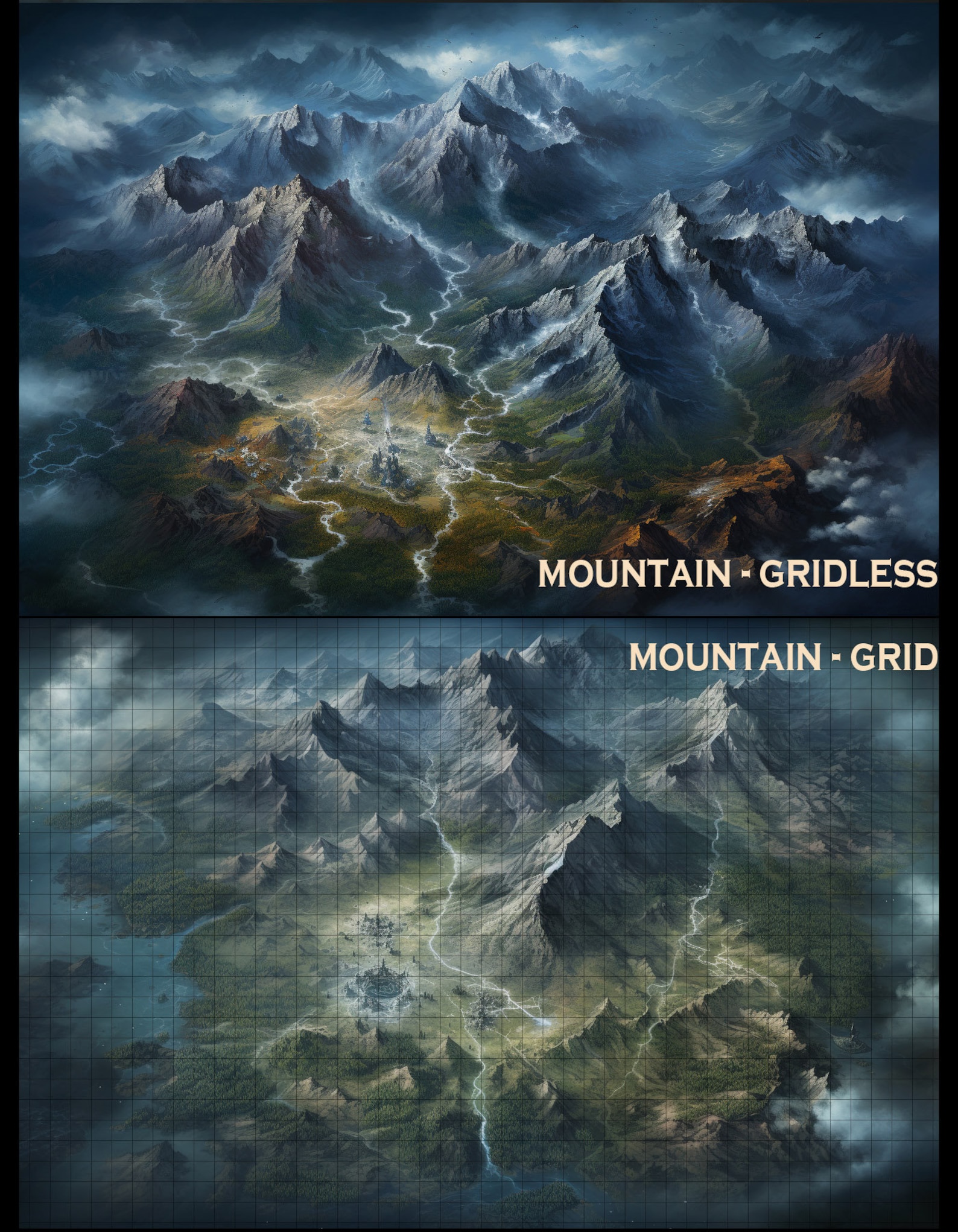 Dnd Starter Battle Map Bundle 24 Versatile D&D Battlemaps Set in ...