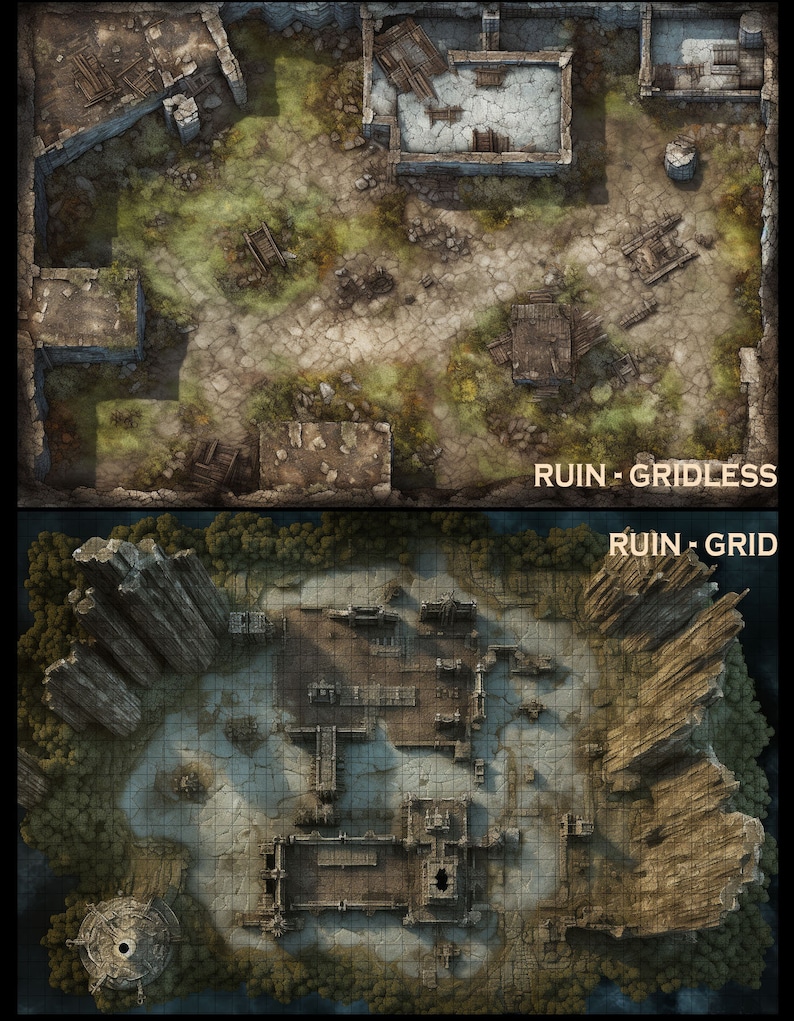 Dnd Starter Battle Map Bundle 24 Versatile D&D Battlemaps Set in ...