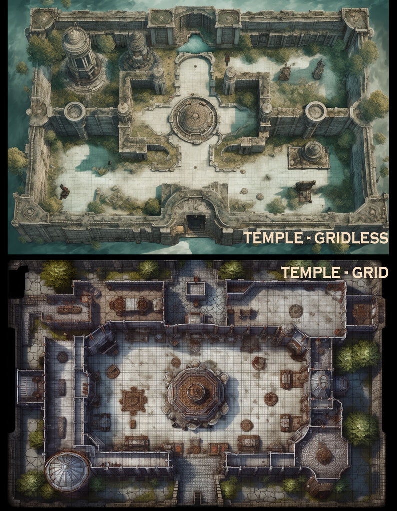 Dnd Starter Battle Map Bundle 24 Versatile D&D Battlemaps Set in ...