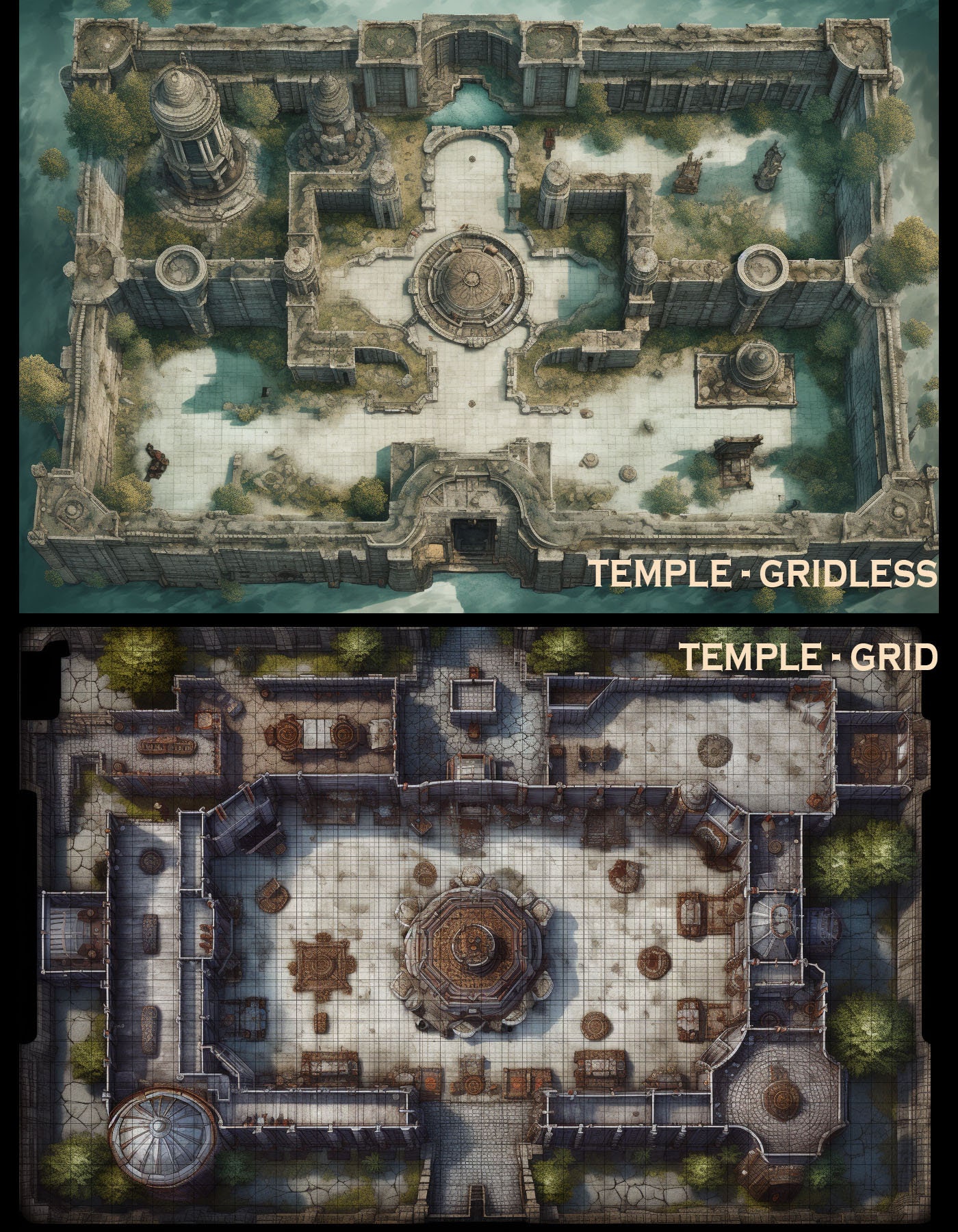 Dnd Starter Battle Map Bundle 24 Versatile D&D Battlemaps Set in ...