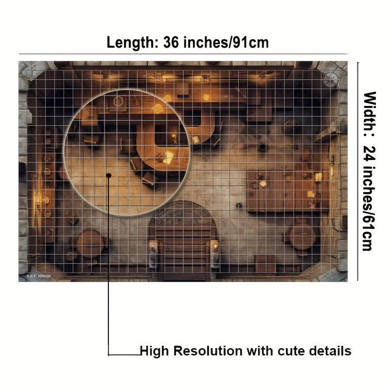 D&D 24"x 36" Grid Mats With Straightening Clips,6 Maps,character Sheets ...