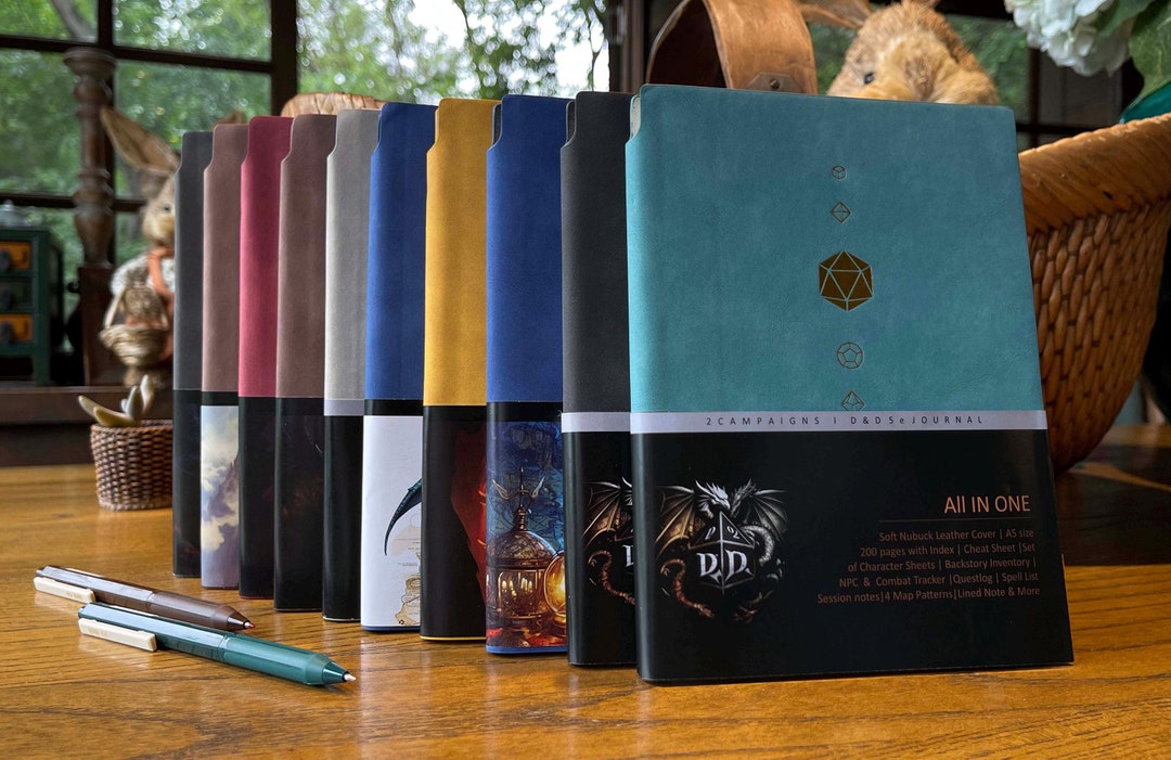 2-campaign Personalized Dnd 5e/5r Notebook,d&d Journal,leather Cover ...