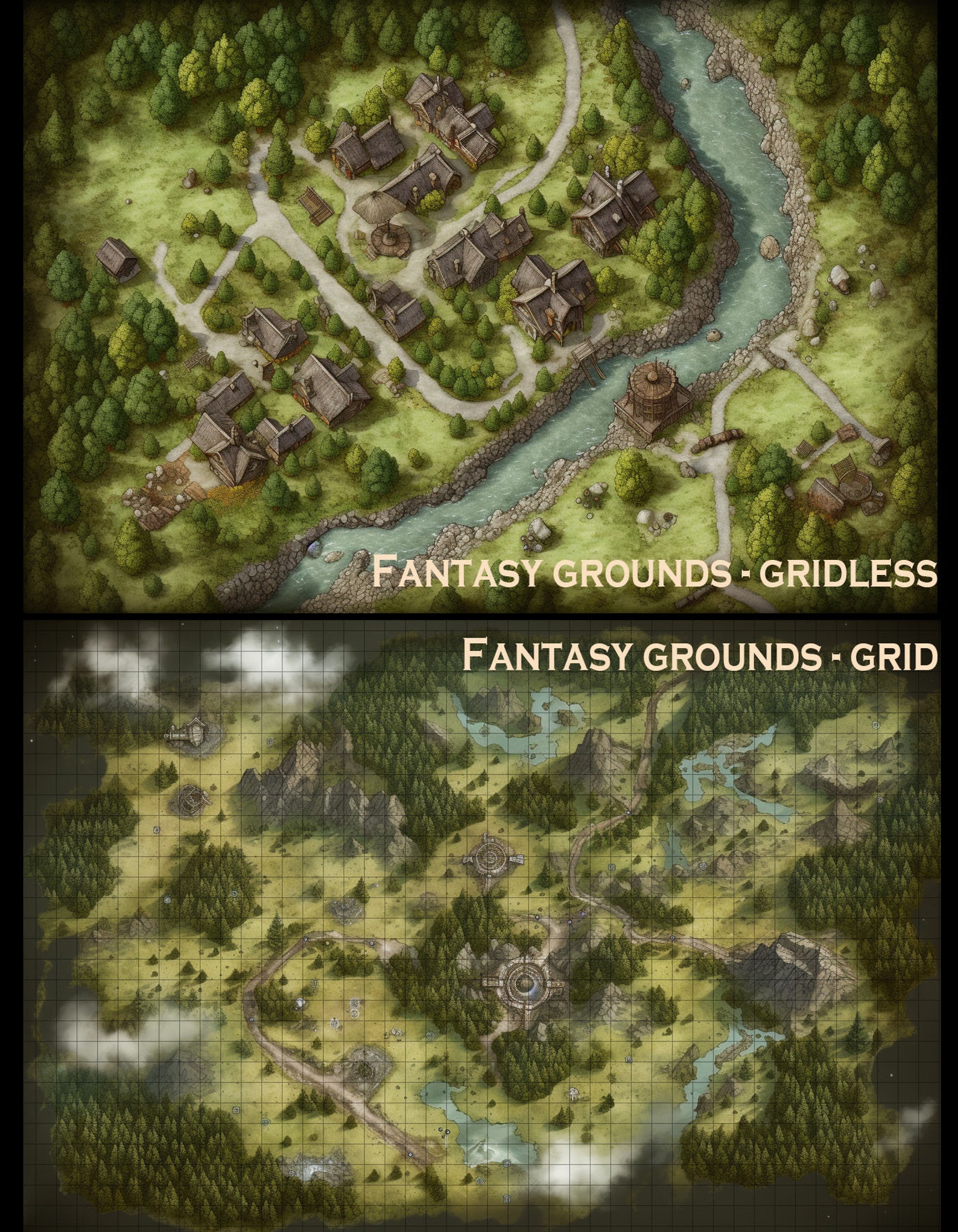 Dnd Starter Battle Map Bundle 24 Versatile D&D Battlemaps Set in ...