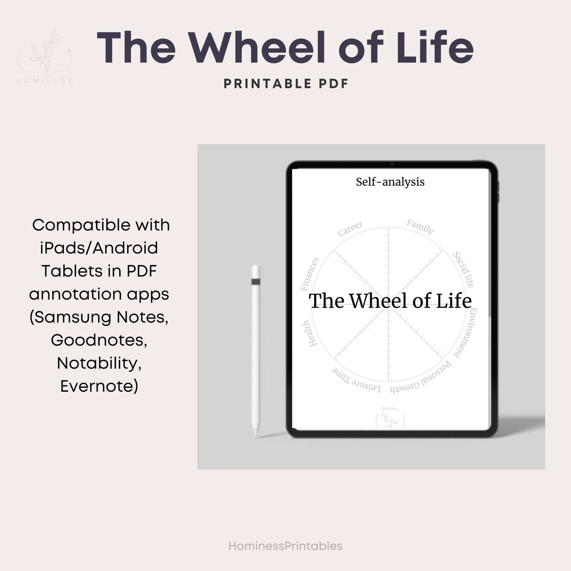 Wheel of Life Printable Wheel of Balance Template Coaching Worksheet ...