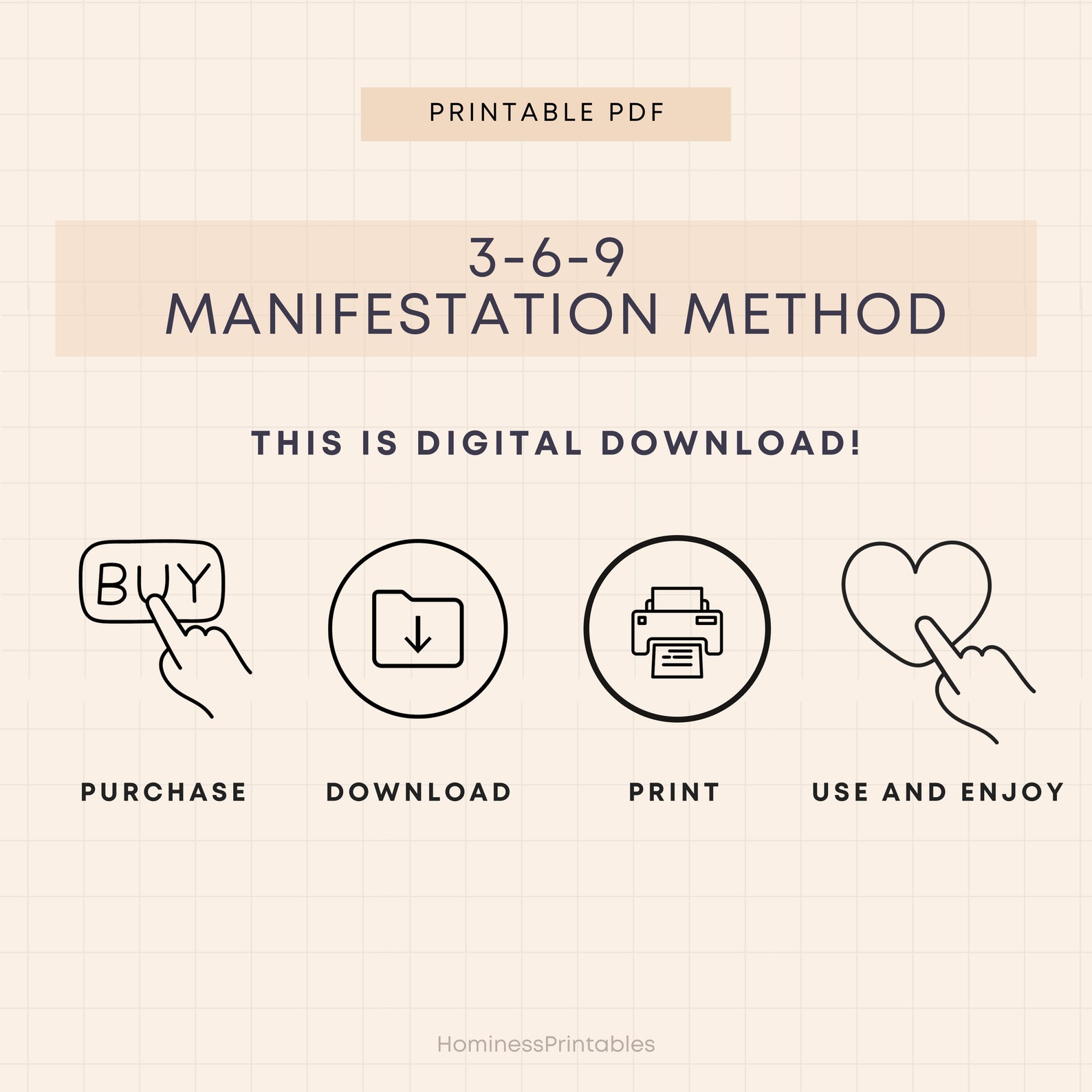 369 Manifestation Method Printable 369 Manifestation Template Law of ...