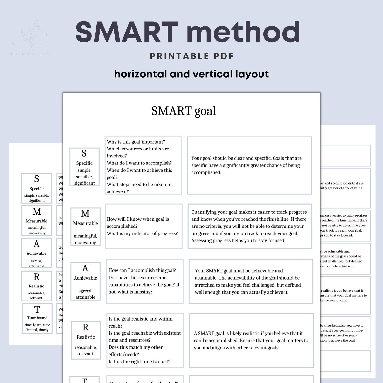 SMART Goals Printable Worksheet SMART Goal Setting Smart Goal Coaching ...