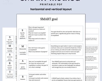 Editable Smart Goal Template - Etsy