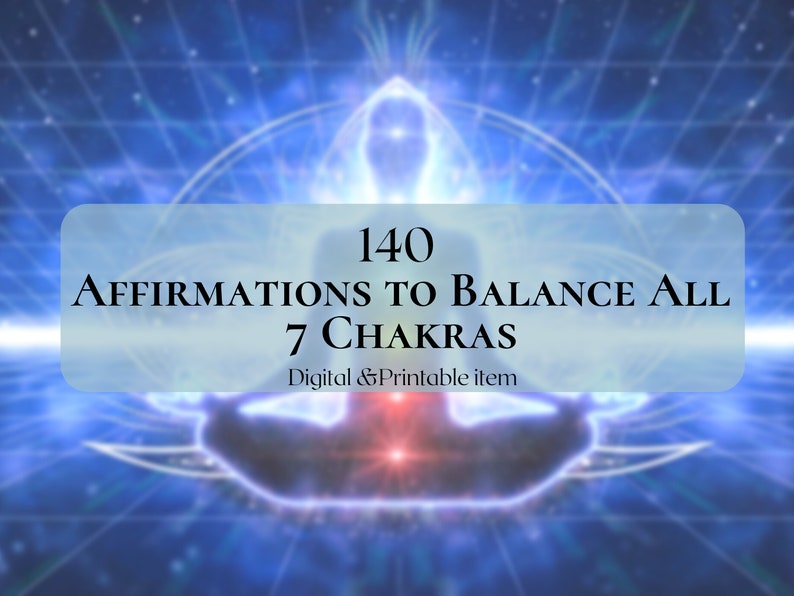 Chakras Affirmations Printable. Chakra Affirmations List PDF. - Etsy