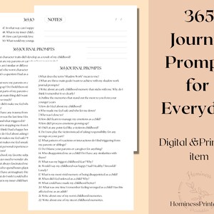 365 Journal Prompts Printable. Shadow Work Prompts for - Etsy