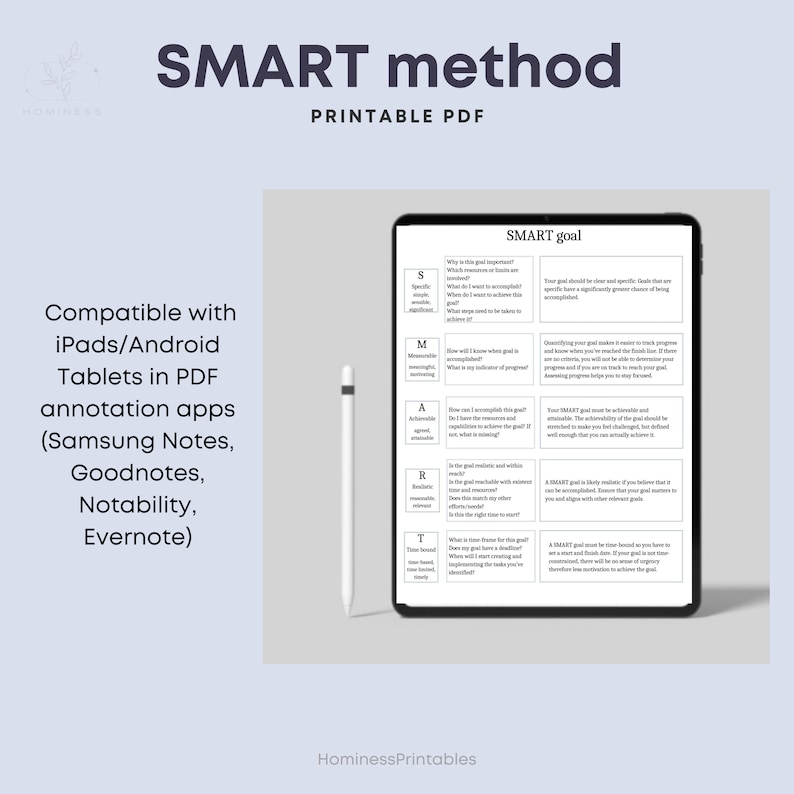 SMART Goals Worksheet. SMART Goal Setting. Smart Goal Template ...