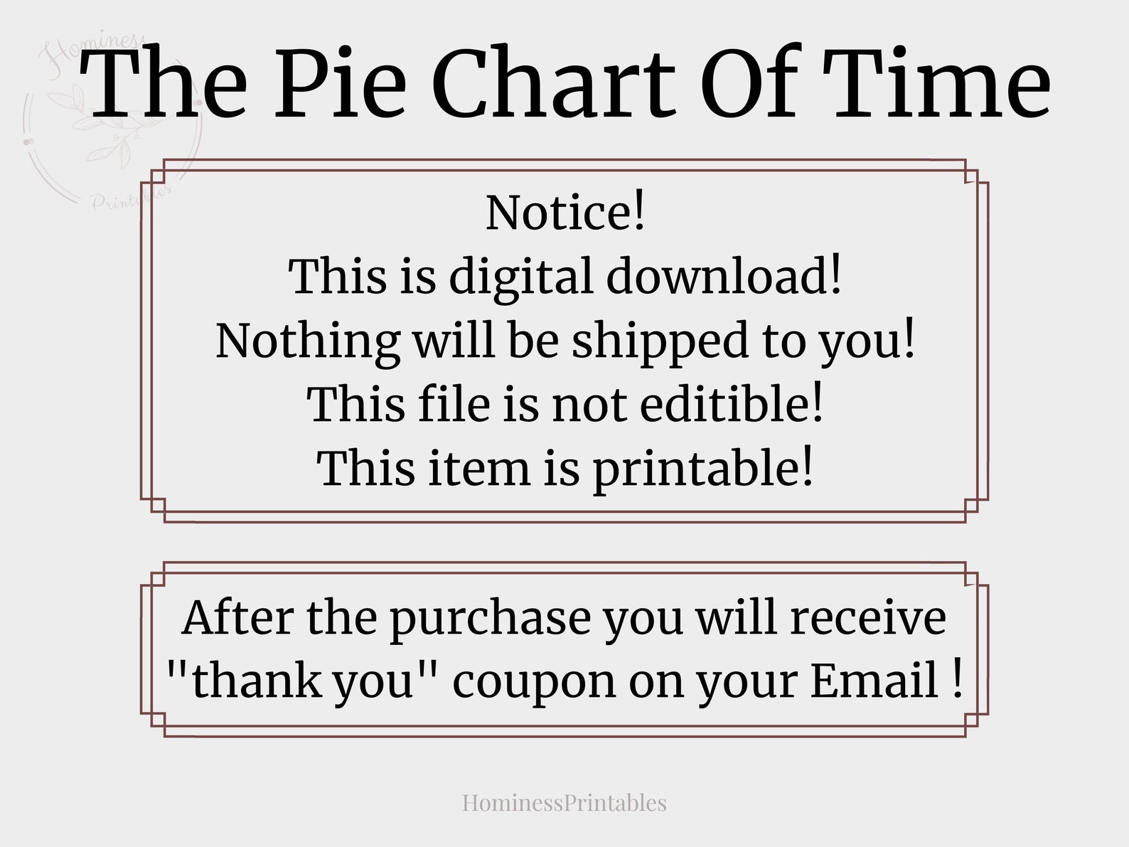 Pie Chart of Time Printable. 24 Hours Pie Chart Planner Time - Etsy