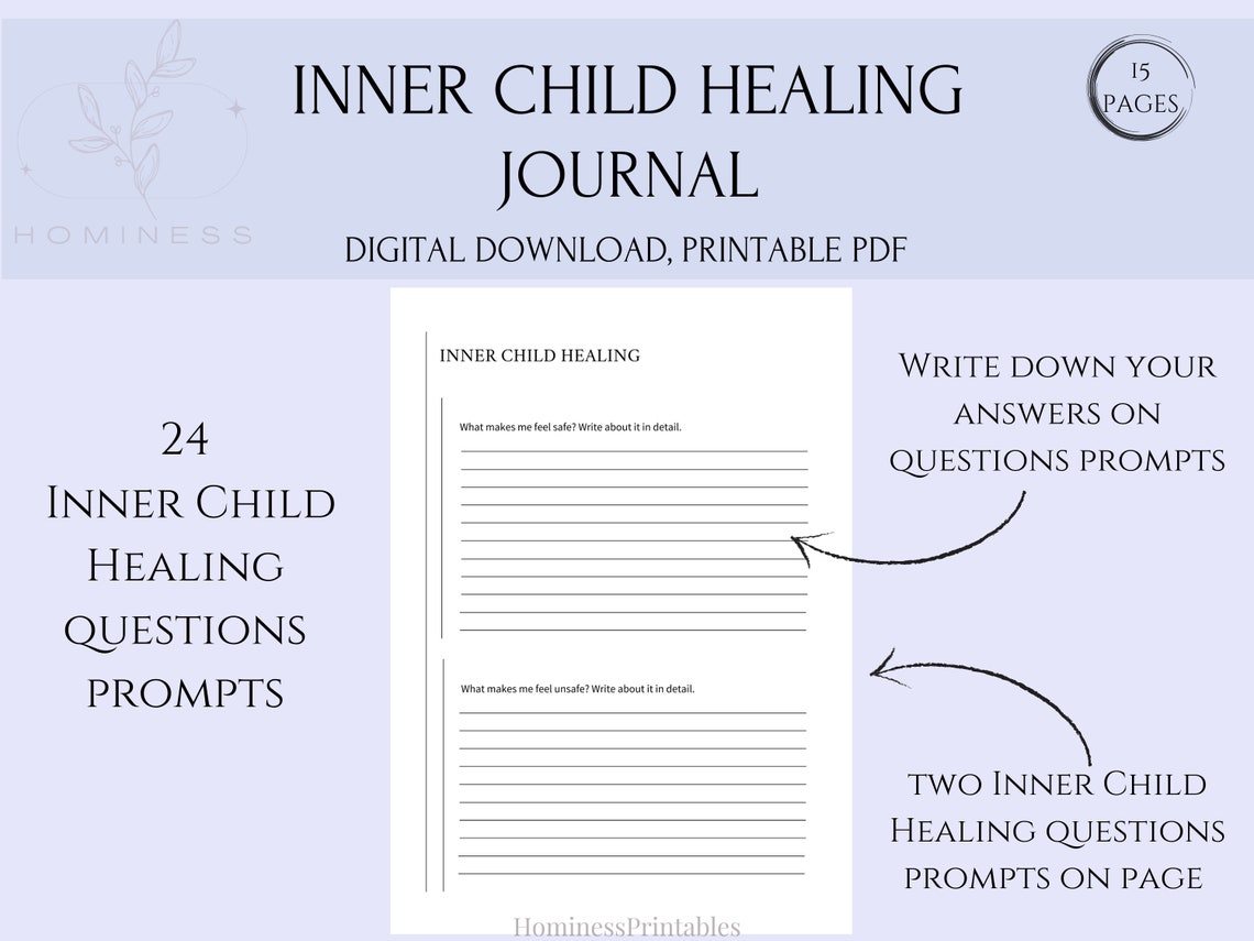 Inner Child Healing Journal Printable Inner Child Prompts - Etsy