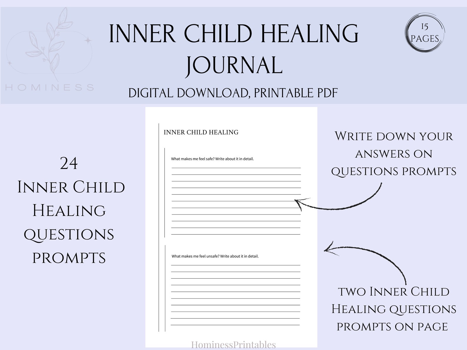 Inner Child Healing Journal Printable Inner Child Prompts - Etsy
