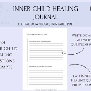 Inner Child Healing Journal Printable Inner Child Prompts - Etsy