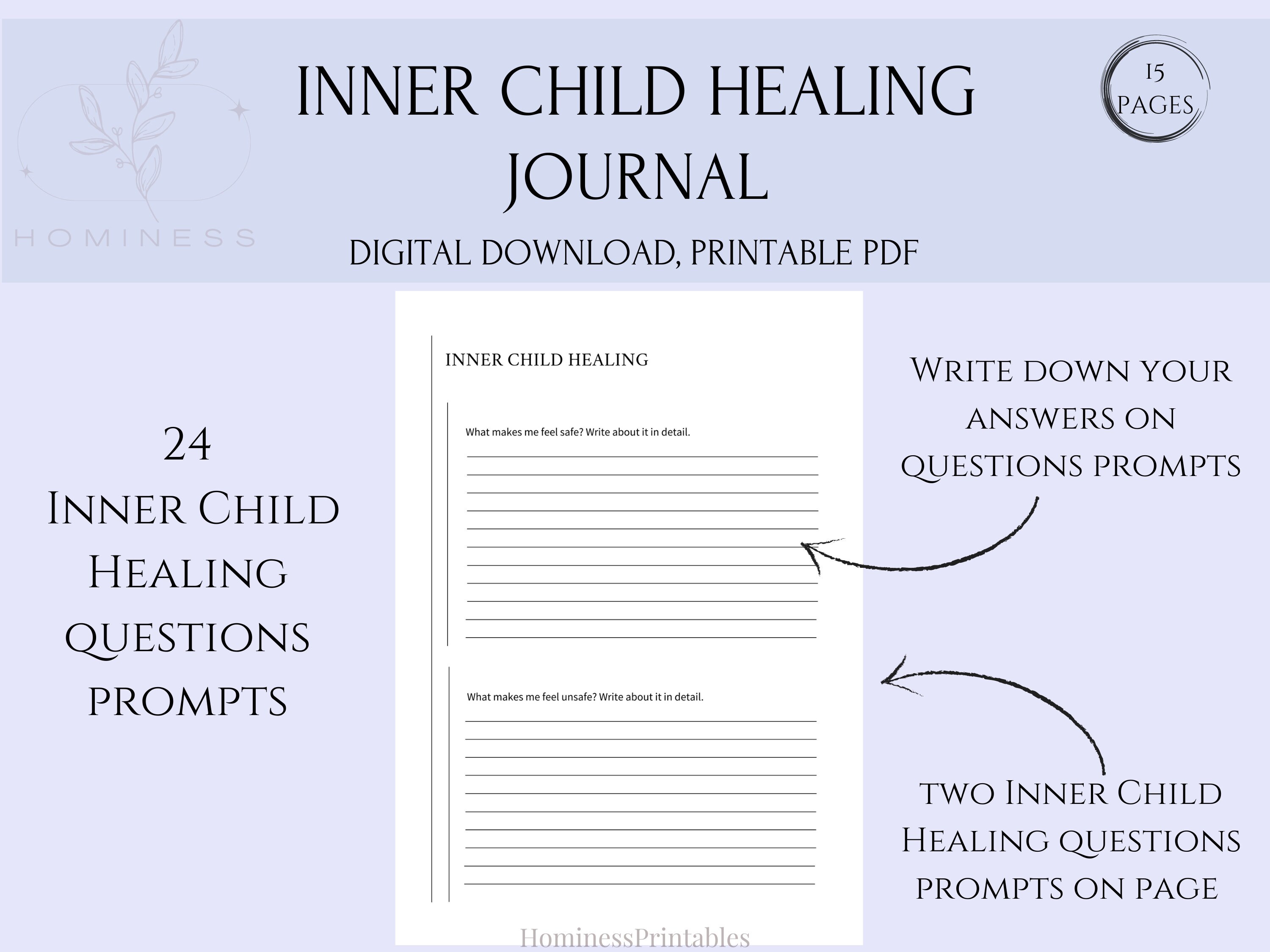 Inner Child Healing Journal Printable Inner Child Prompts - Etsy