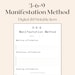 369 Manifestation Method Printable 369 Manifestation Template Law of ...