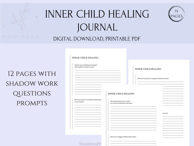 Inner Child Healing Journal Printable Inner Child Prompts - Etsy
